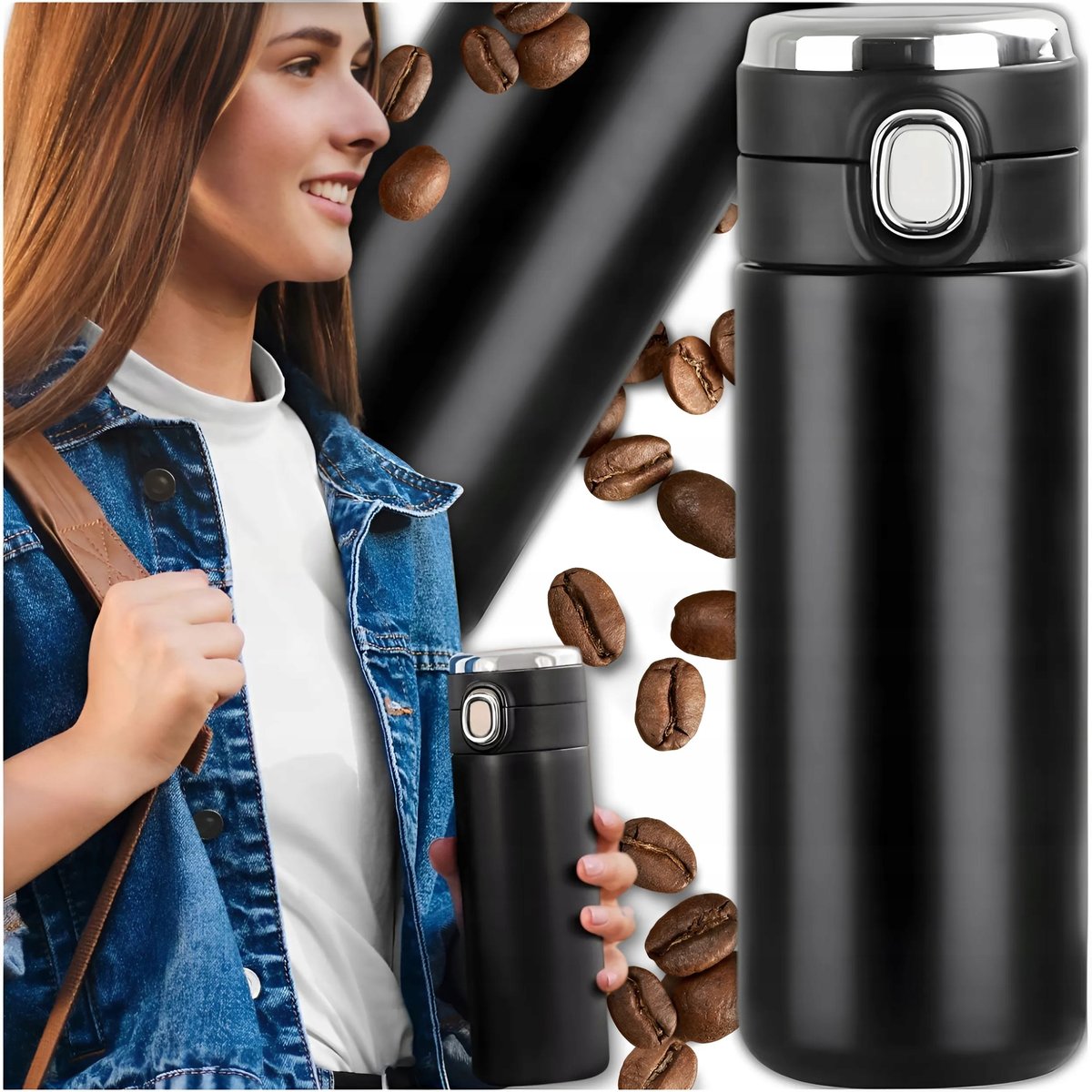 KUBEK TERMICZNY DUŻY TERMOS Z USTNIKIEM 420ML WYŚWIETLACZ LCD KUBEK PREMIUM - Memflow | Sklep ...