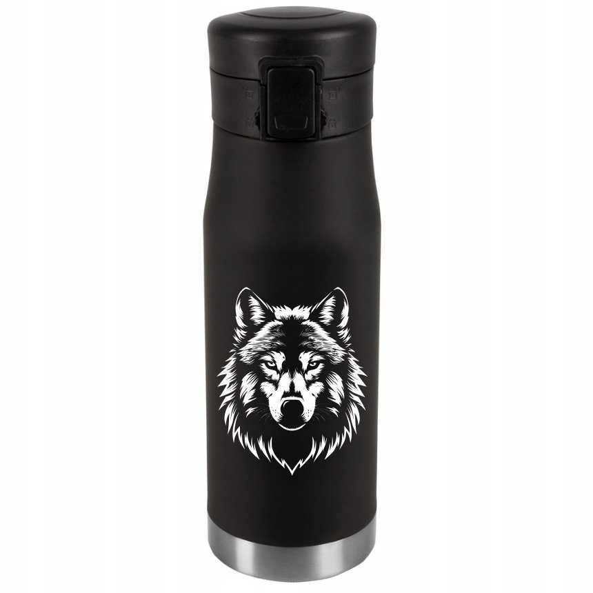 Kubek Termiczny Personalizacja Prezent Imieniny Urodziny Srebrny - WILK ...