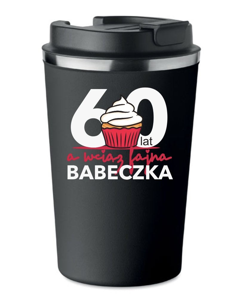 Kubek Termiczny Premium Czarny Prezent Babeczka Na 60 Lat Urodziny Kt_408 - inna (Inny) | Sklep ...
