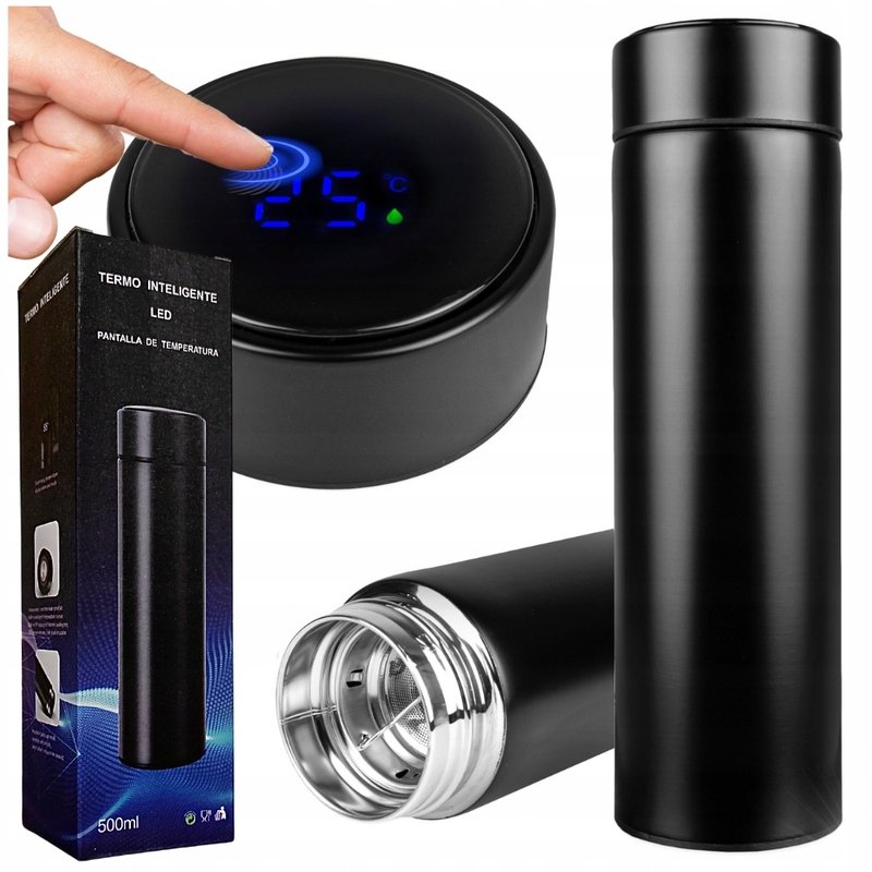 KUBEK TERMICZNY SMART BUTELKA TERMOS LCD 500ML - inna (Inny) | Sport Sklep EMPIK.COM