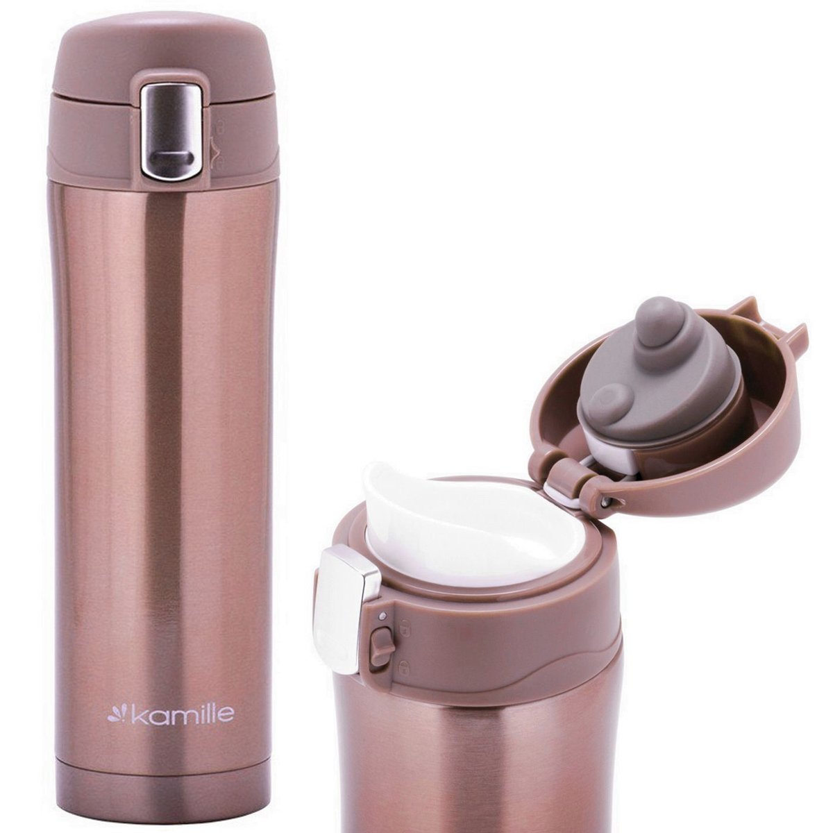 KUBEK TERMICZNY TERMOS GOLDEN ROSE 450ML - KAMILLE | Sklep EMPIK.COM