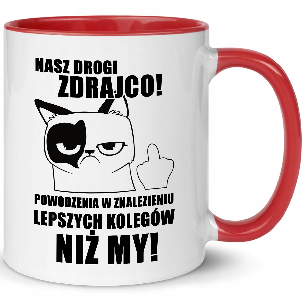 KUBEK UCHO WNĘTRZE CZERWONE DLA KOLEŻANKI NA PREZENT DO PRACY POŻEGNANIE WZ - Inna marka | Sklep ...