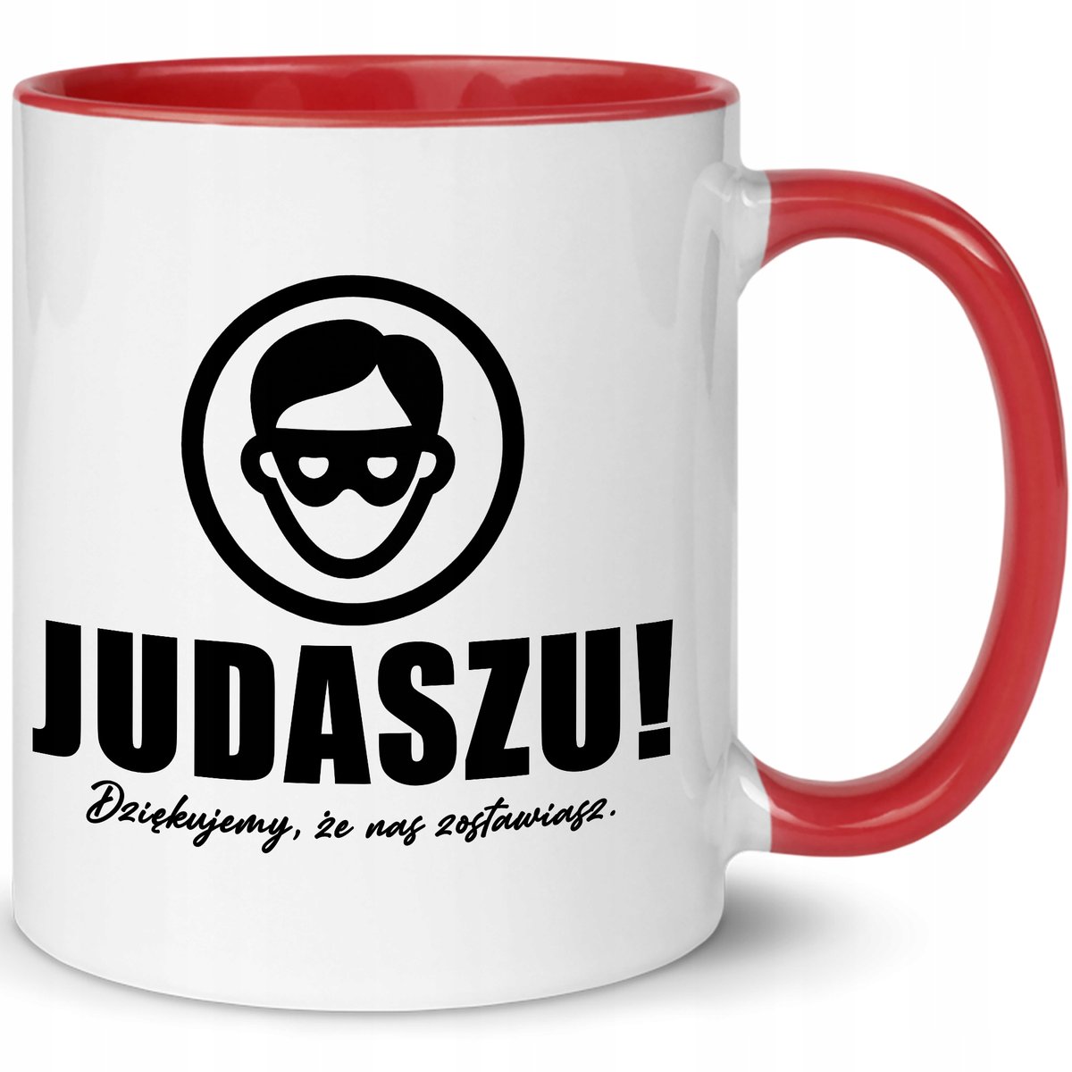 KUBEK UCHO WNĘTRZE CZERWONE NA POŻEGNANIE KOLEGI Z PRACY PREZENT 330 ML WZ - StyleCouture ...