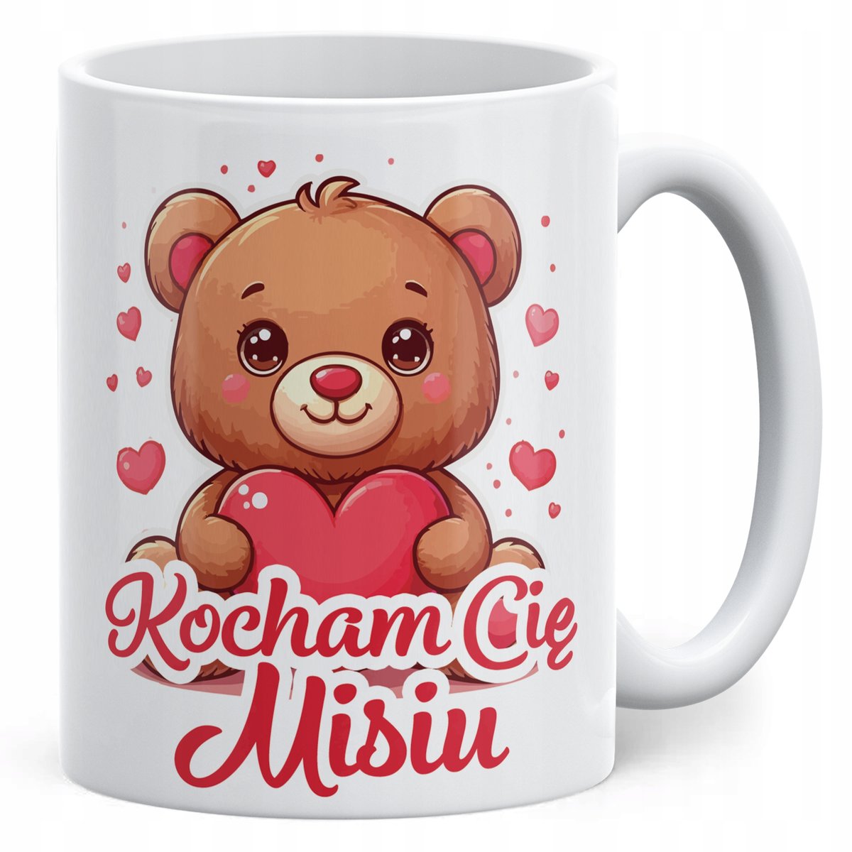 Kubek walentynkowy na Walentynki Kocham Cię Misiu Miś Prezent Upominek ...