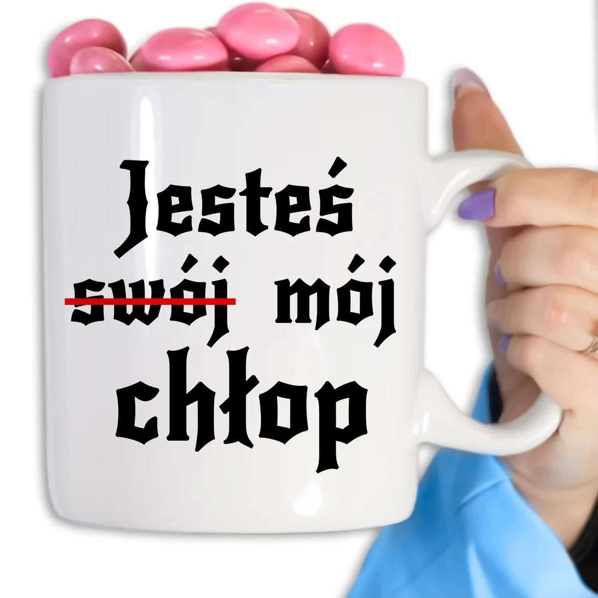 KUBEK WIELKI PREZENT 1670 JESTEŚ SWÓJ CHŁOP JESTEŚ MÓJ CHŁOP JAN PAWEŁ WZ - Inna marka | Sklep ...