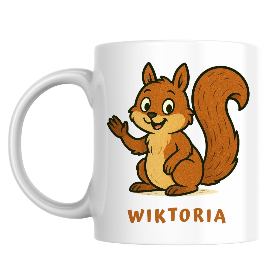 Kubek Wiewiórka z wiewiórką słodki zwierzak dla dziecka z dowolnym ...