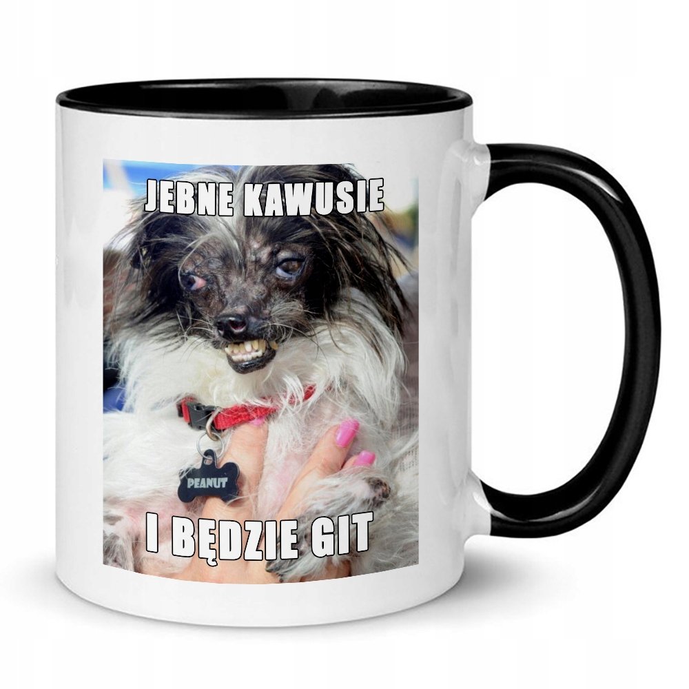 KUBEK WNĘTRZE CZARN JE*NĘ KAWUSIĘ I BEDZIE GIT MIX - StyleCouture ...