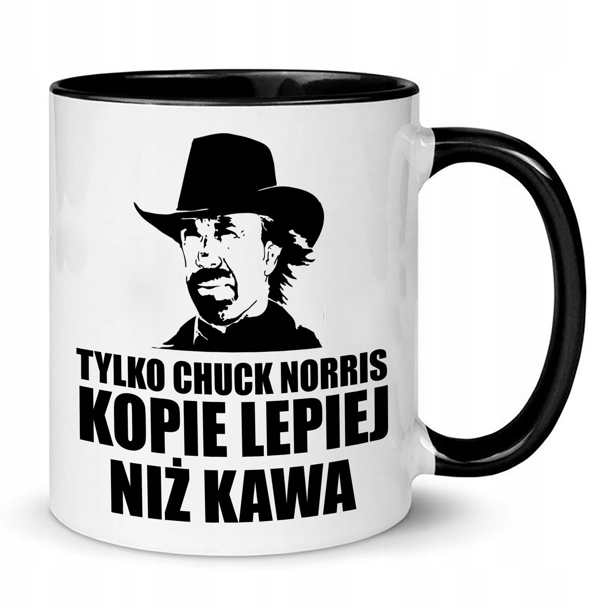 KUBEK WNĘTRZE UCHO CZARNE CHUCK NORRIS Memy MiX - StyleCouture | Sklep ...