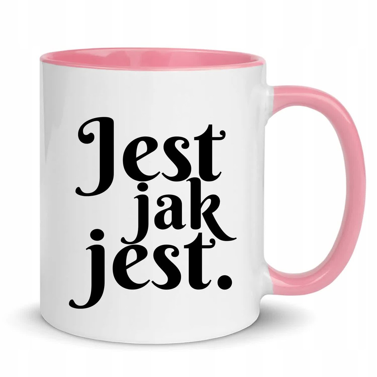 Kubek Wnętrze Ucho Różowe JEST JAK JEST Do Pracy Śmieszne Wzory - Inna marka | Sklep EMPIK.COM