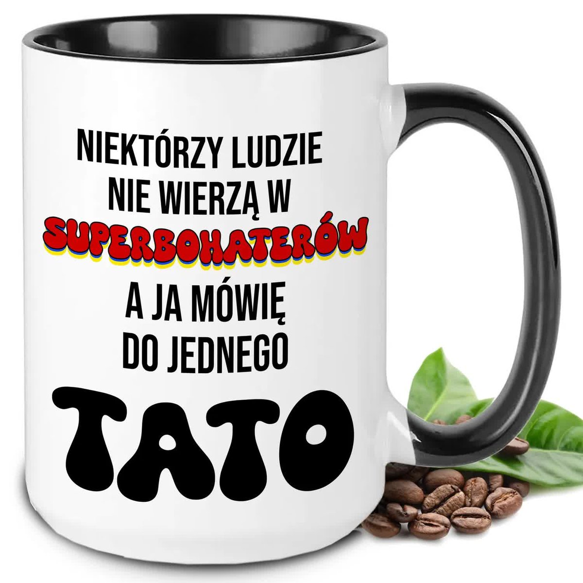 KUBEK XXL 450ML SUPER PREZENT NA DZIEŃ OJCA DLA TATY TATA SUPERBOHATER ...