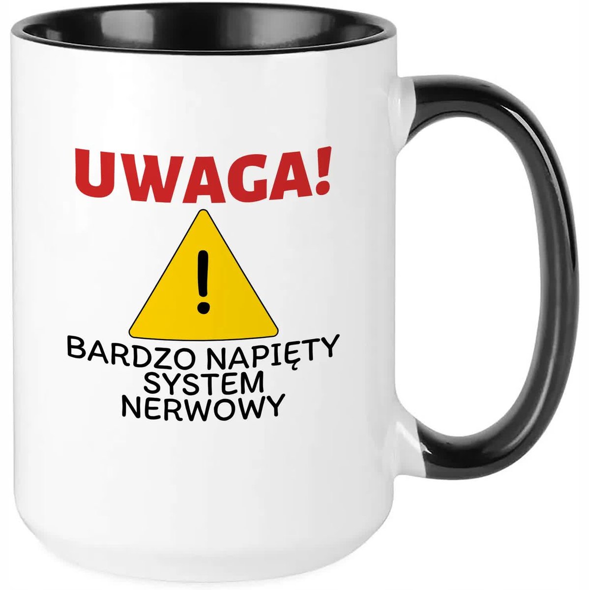 Kubek XXL CZARNY NAPIĘTY SYSTEM NERWOWY Na Prezent Do Pracy Zabawne Wzory - Inna marka | Sklep ...