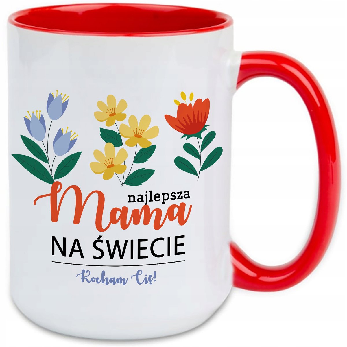 KUBEK XXL DUZY DLA MAMY PREZENT DZIEŃ MATKI NAJLEPSZA MAMA NA ŚWIECIE ...