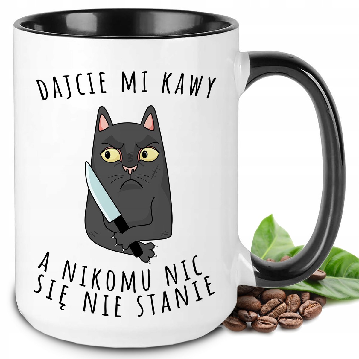 KUBEK XXL PREZENT DO PRACY DAJCIE MI KAWY A NIKOMU NIC SIĘ NIE STANIE ...