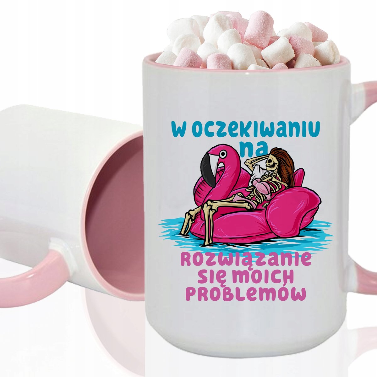 Kubek XXL RÓŻ Prezent Urodziny W OCZEKIWANIU NA ROZWIĄZANIE PROBLEMÓW Wzory - StyleCouture ...