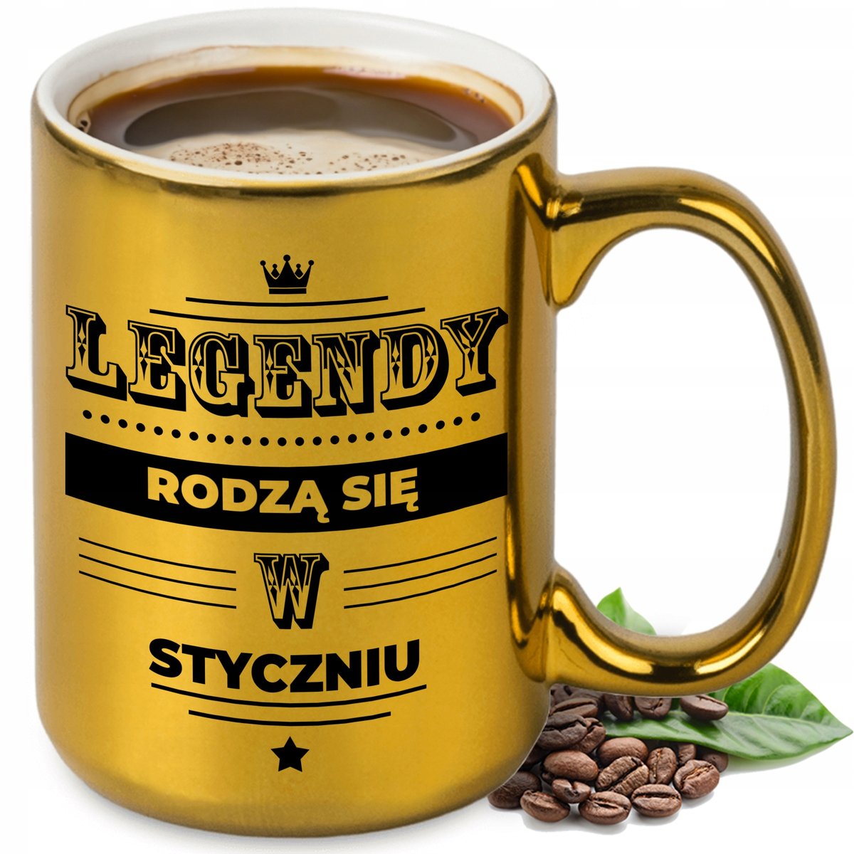 KUBEK XXL ZŁOTY PREZNET URODZINOWY LEGENDY RODZĄ SIĘ W STYCZNIU WZORY" - Inna marka | Sklep ...