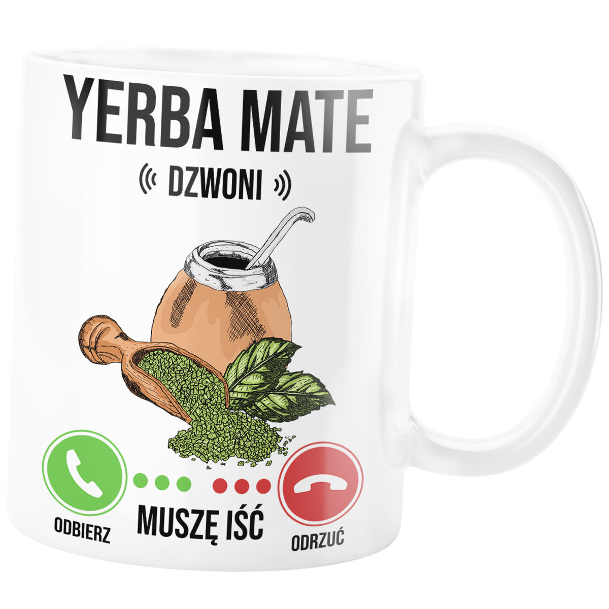 KUBEK YERBA MATE DZWONI MUSZĘ IŚĆ ZABAWNY PREZENT - Inna marka | Sklep EMPIK.COM