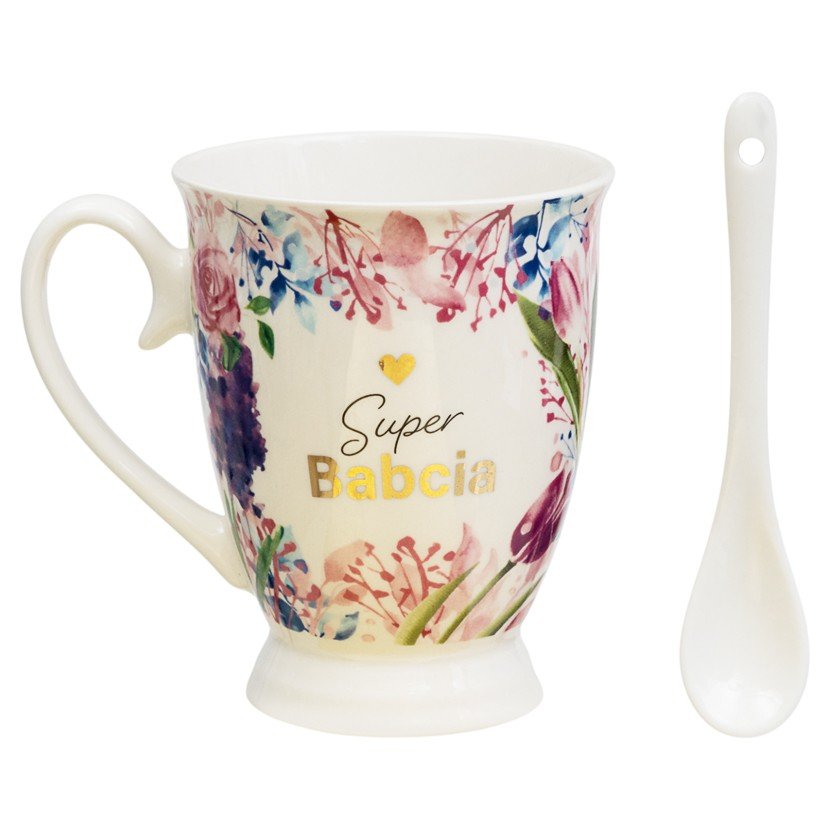 Kubek z łyżeczką, Dzień Babci i Dziadka, SUPER Babcia, 290 ml - Empik ...