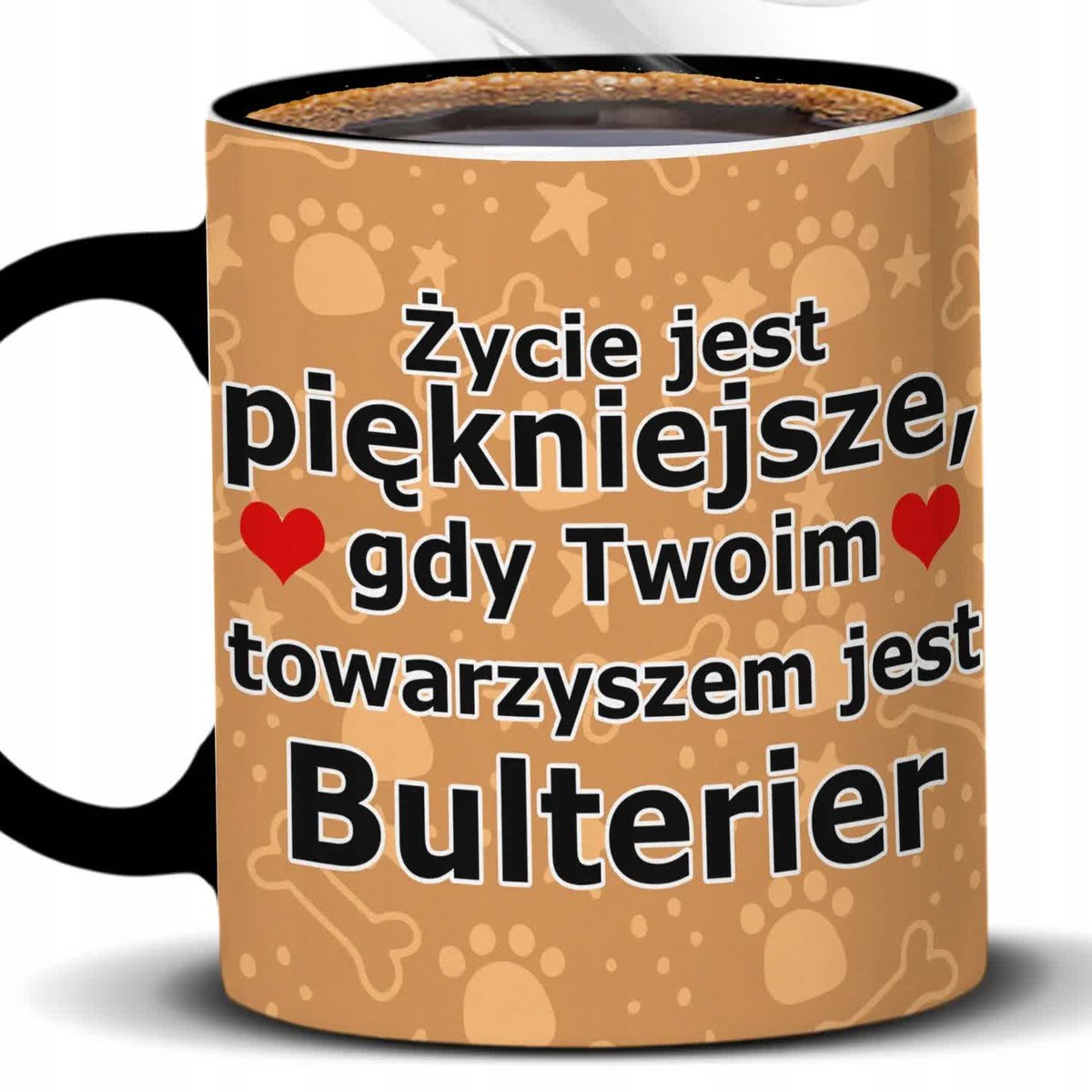 Kubek Z Nadrukiem BULTERIER WZORY Z PSAMI Czarno Biały Kreator - Inna ...