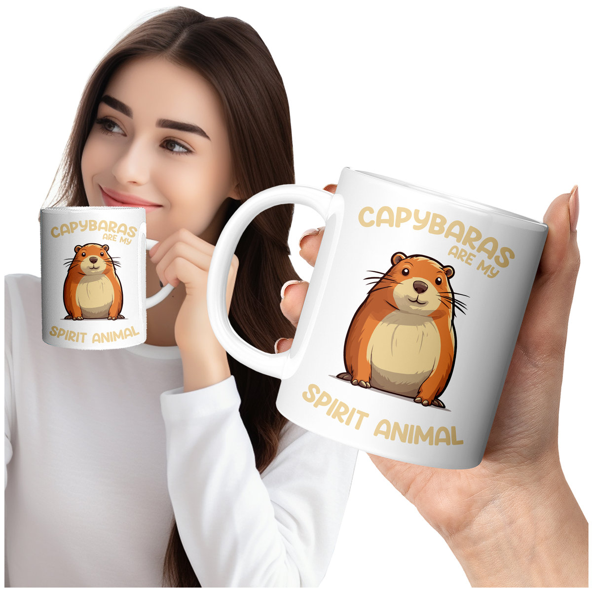 KUBEK Z NADRUKIEM CAPYBARAS ARE MY SPIRIT ANIMAL SŁODKI NADRUK Z ...