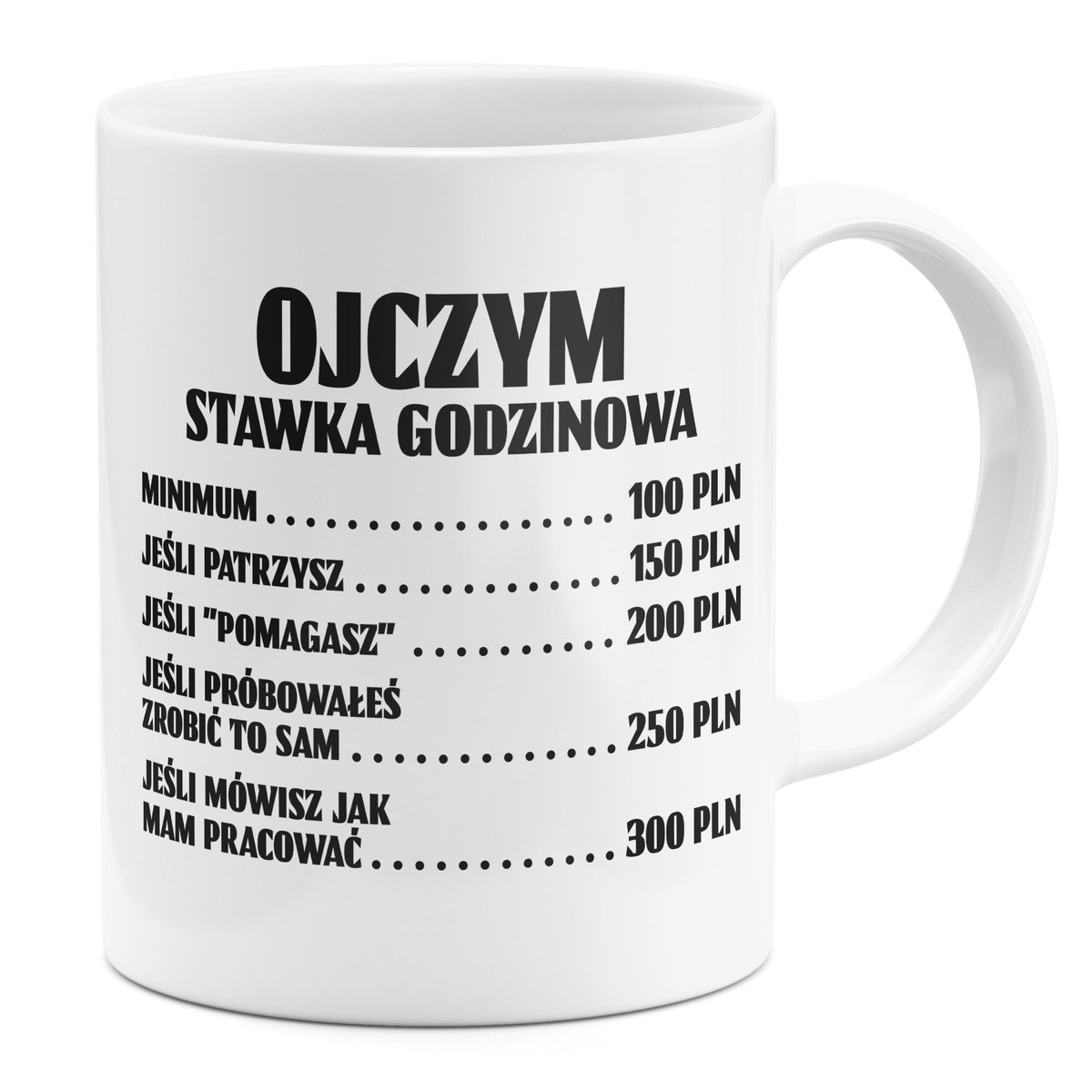 Kubek z Nadrukiem Dla Ojczyma Stawka Godzinowa Prezent Urodziny Święta - Inna marka | Sklep ...