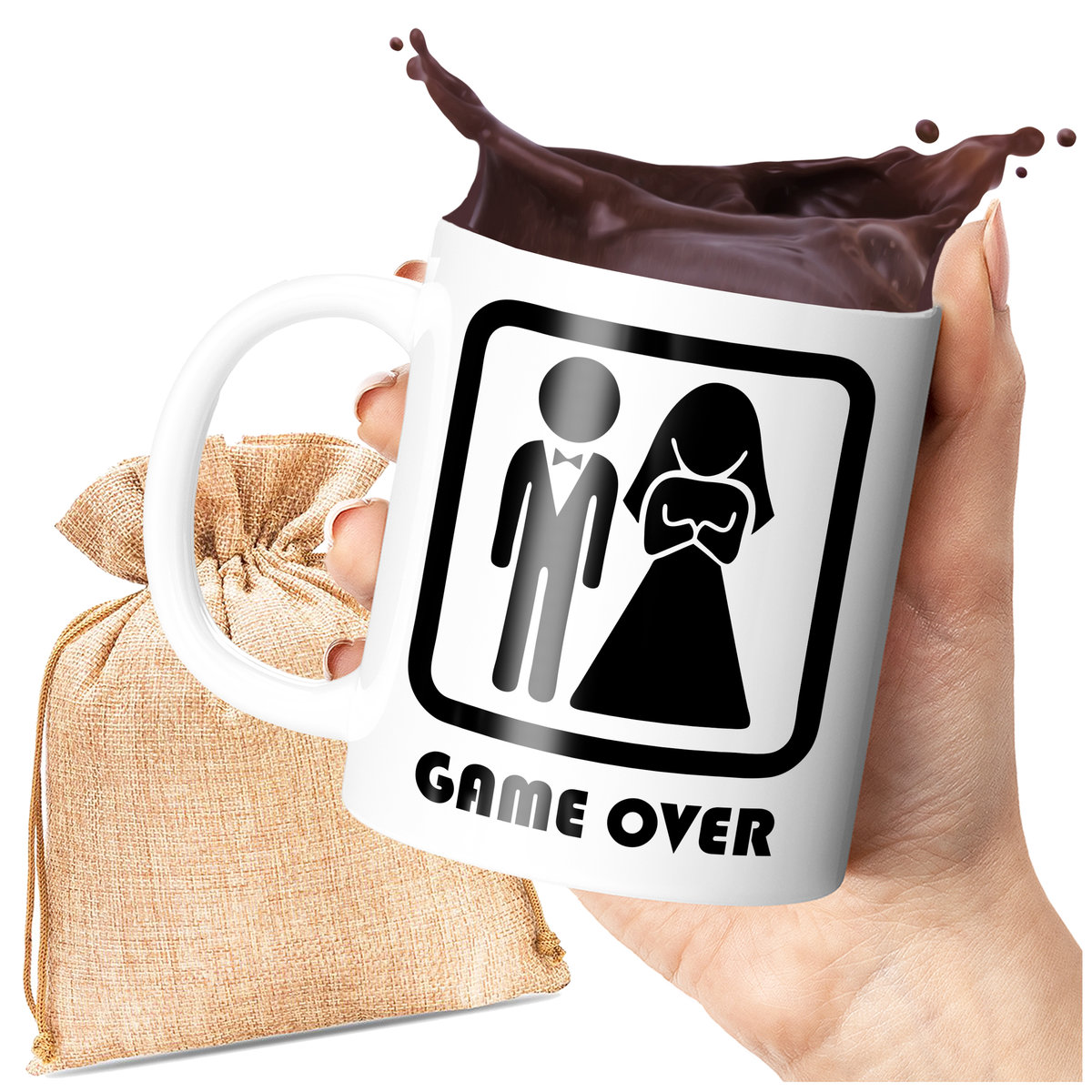 Kubek z nadrukiem game over koniec gry idealny prezent na panieński ślub - Gartees | Sklep EMPIK.COM