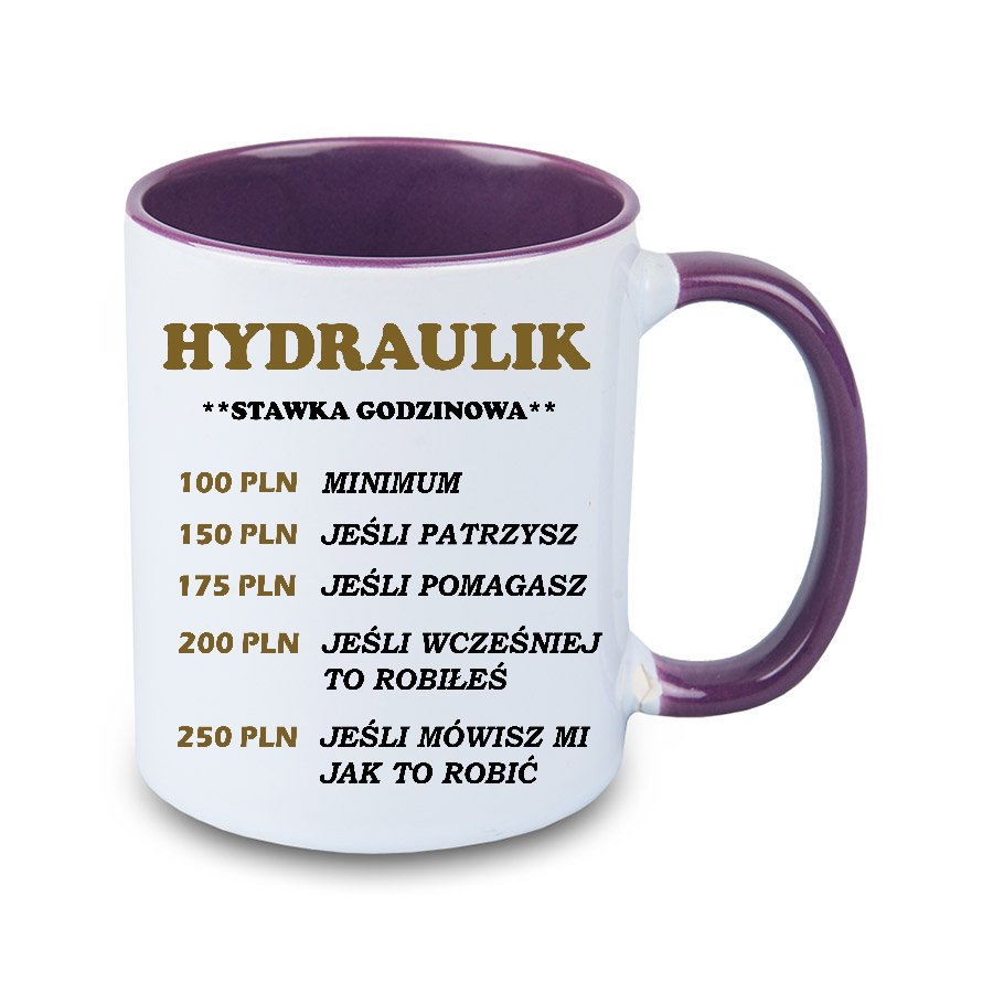 Kubek z nadrukiem Hydraulik Zabawny tekst BCSL-HYD-001 - Inna marka | Sklep EMPIK.COM