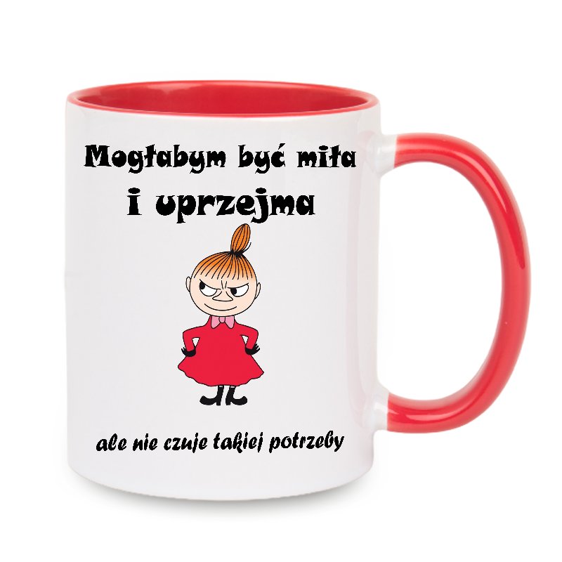 Kubek z nadrukiem Mała Mi, Muminki, Śmieszne, BCCZ-MI-010 - D-G | Sklep EMPIK.COM