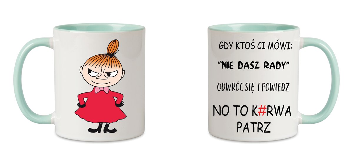 Kubek z nadrukiem Mała Mi, Muminki, Śmieszne, BCMZ-MI-070 - D-G | Sklep EMPIK.COM