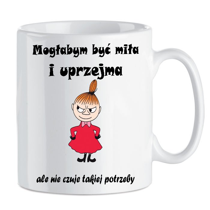 Kubek z nadrukiem Mała Mi, Muminki, Śmieszne, Zabawny tekst BI-MI-0010 - D-G | Sklep EMPIK.COM