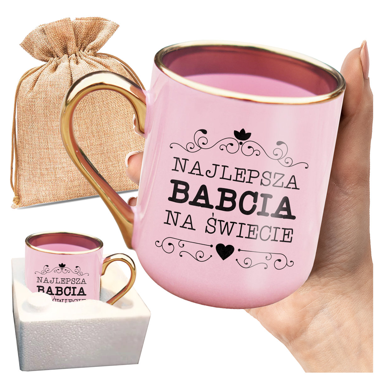 Kubek z nadrukiem najlepsza babcia na świecie super upominek babca ...