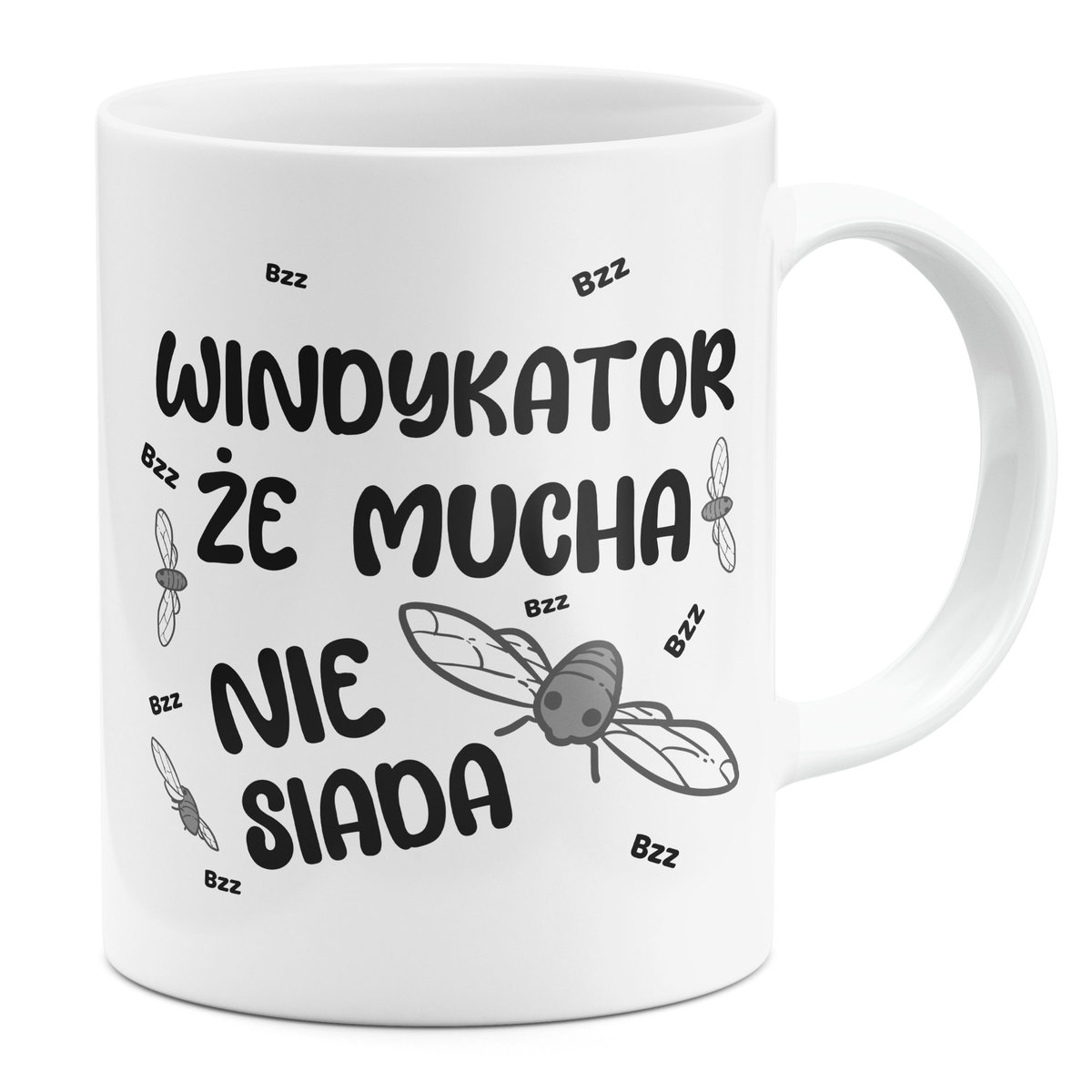 Kubek z Nadrukiem Windykator Że Mucha Nie Siada Śmieszny Prezent Święta ...