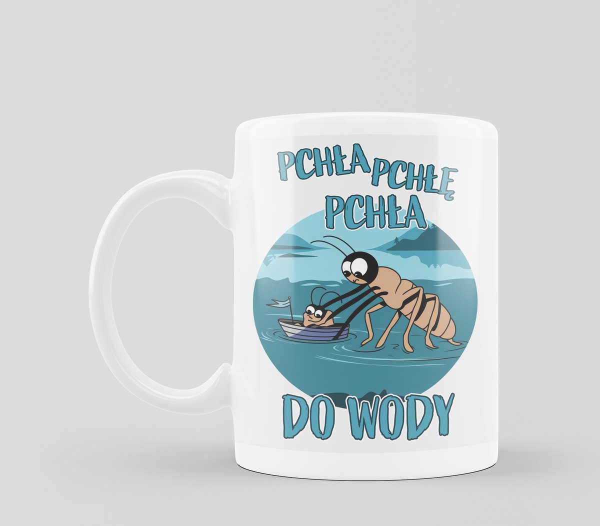 KUBEK Z NADRUKIEM Z IMIENIEM Pchła pchłę pchła do wody Mem piosenka #22 ...