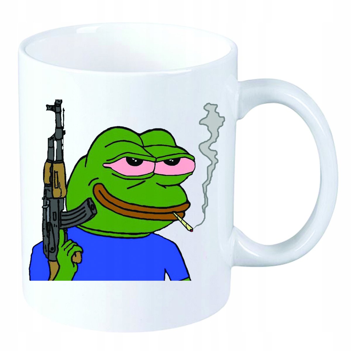 KUBEK Z NADRUKIEM Żaba PEPE The FROG Śmieszny MEM - Atram | Sklep EMPIK.COM