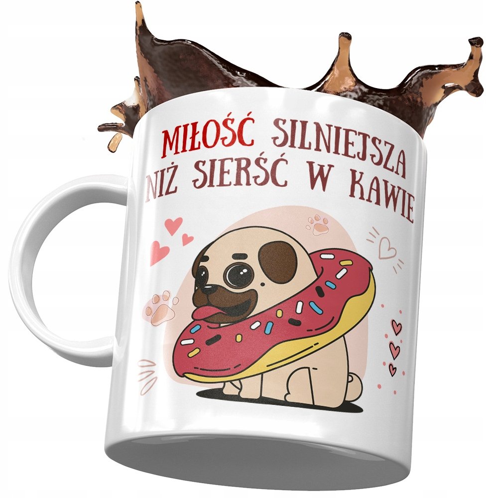 Kubek z Pieskiem Psem Psiakiem Słodki na Prezent z Nadrukiem ze ...