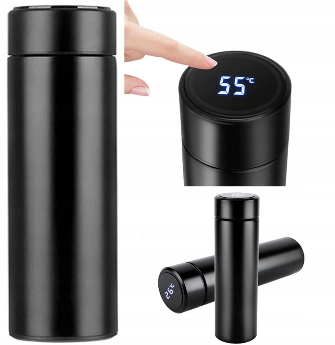 KUBEK Z TEMPERATURĄ TERMICZNY TERMOS NA KAWĘ TERMICZNA LCD 500 ML BIDON - Inna marka | Sport ...