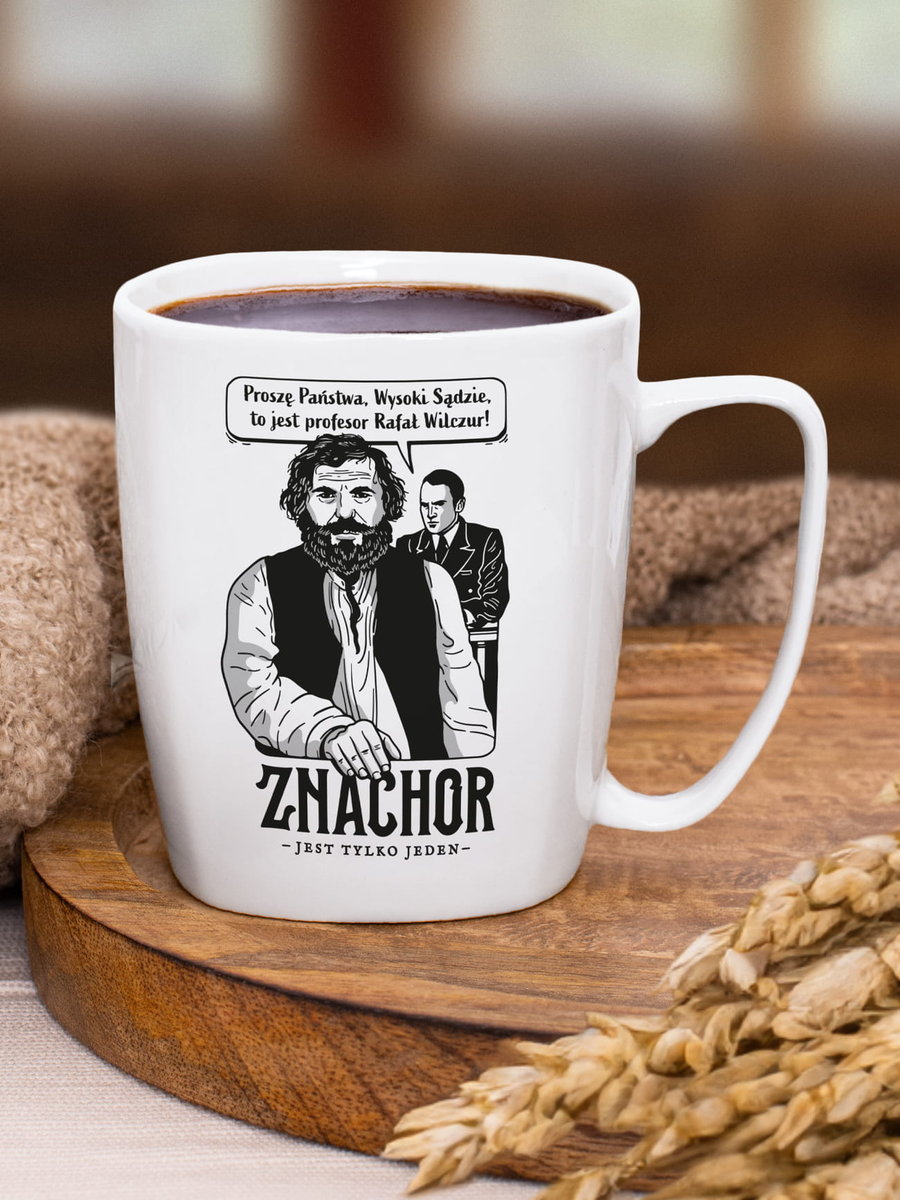 Kubek z uchem ZNACHOR / PROFESOR RAFAŁ WILCZUR / biały - Nadwyraz.com ...