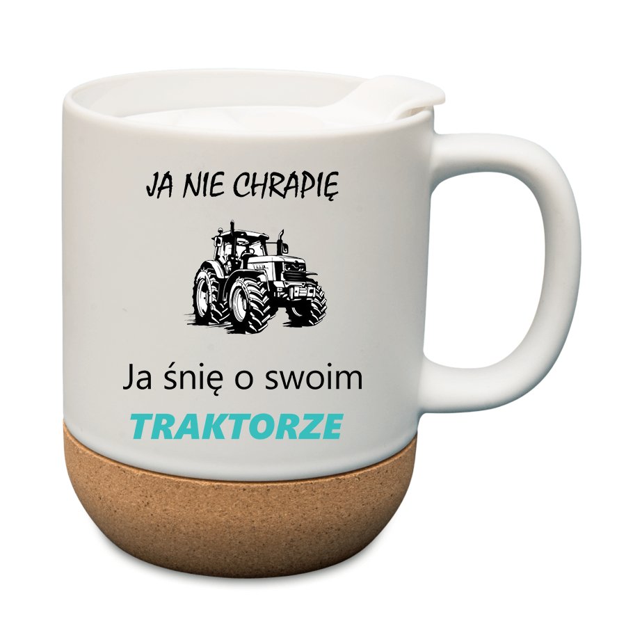 Kubek z wieczkiem i korkiem, Rolnik, dla rolnika, Prezent, KBWK-ROL-13 ...