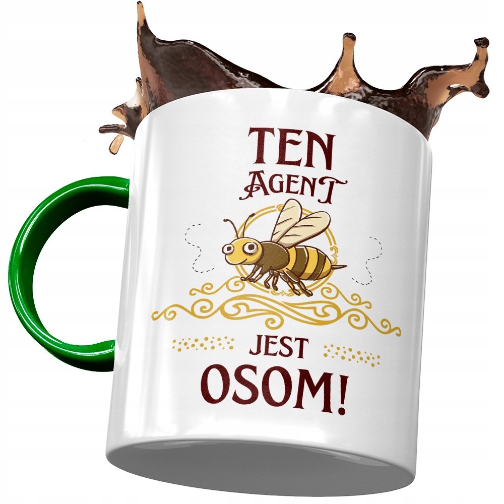Kubek Zielony Dla Agenta Ten Agent Jest Osom z Nadrukiem ze Zdjęciem ...