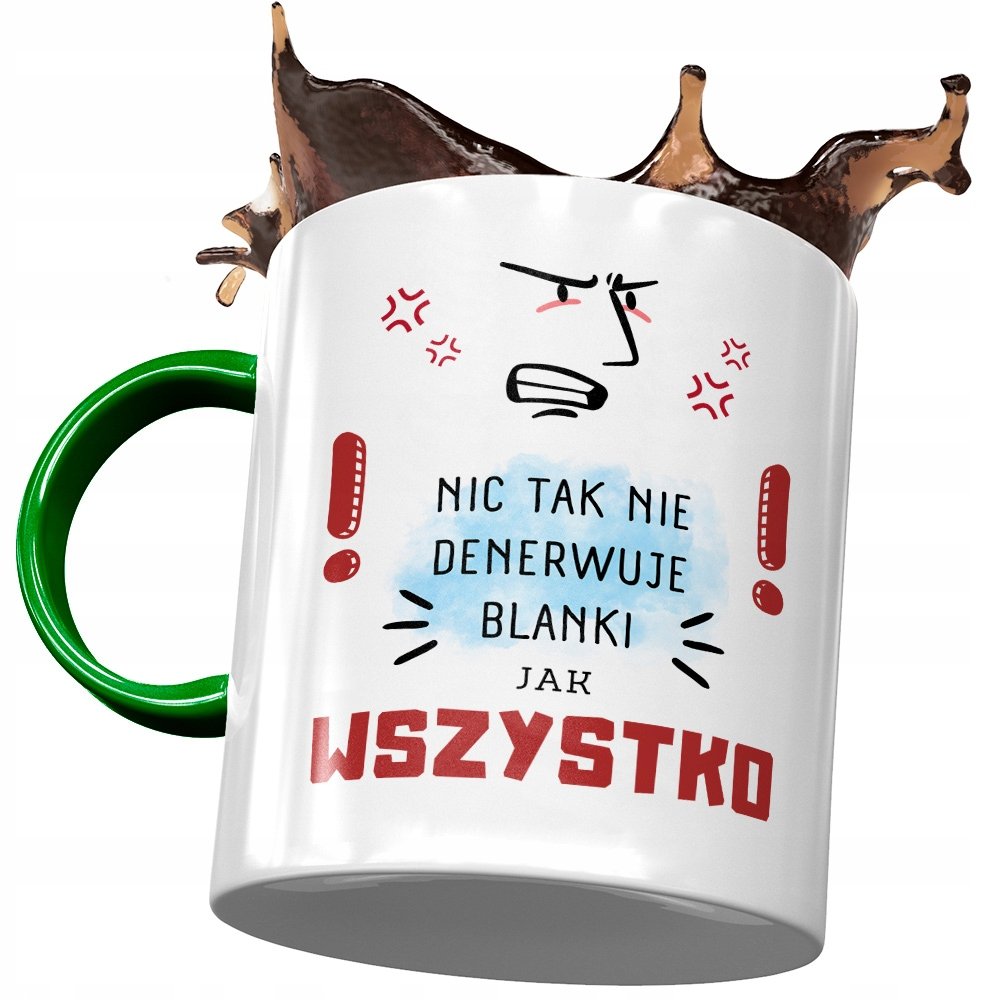 Kubek Zielony Dla Blanki Przyjaciółki Na Prezent z Nadrukiem ze ...