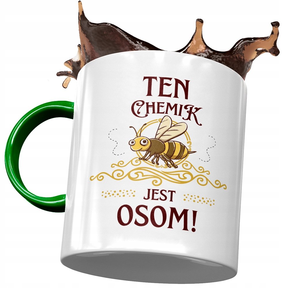 Kubek Zielony Dla Chemika Ten Chemik Jest Osom z Nadrukiem ze Zdjęciem ...