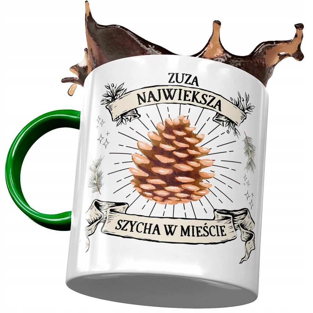 Kubek Zielony dla Zuzy Zuzanny Koleżanki Prezent z Nadrukiem ze ...
