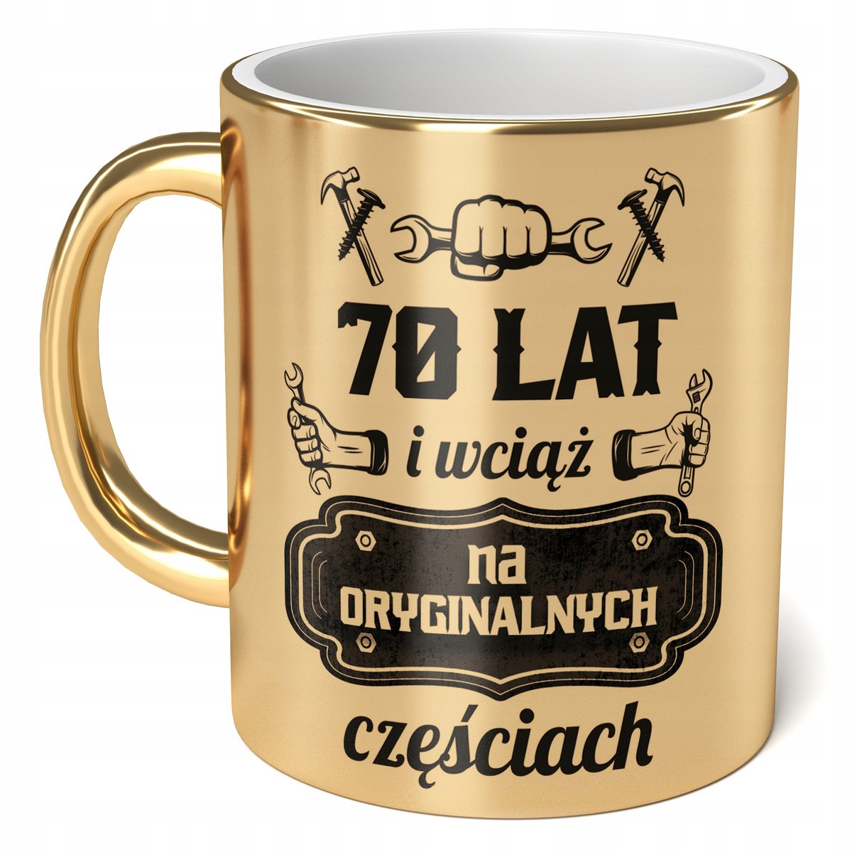 Kubek Złoty ceramiczny 330 ml 70 lat wciąż na oryginalnych Prezent Urodziny - Bullz | Sklep ...