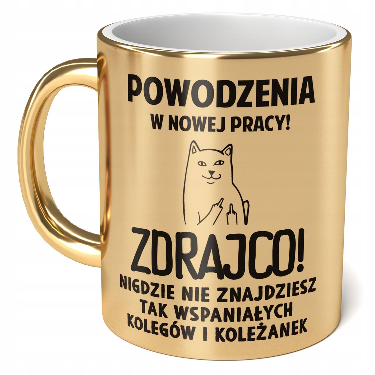 Kubek Złoty ceramiczny 330 ml Na Odejście Z Pracy Prezent Pożegnanie - Bullz | Sklep EMPIK.COM