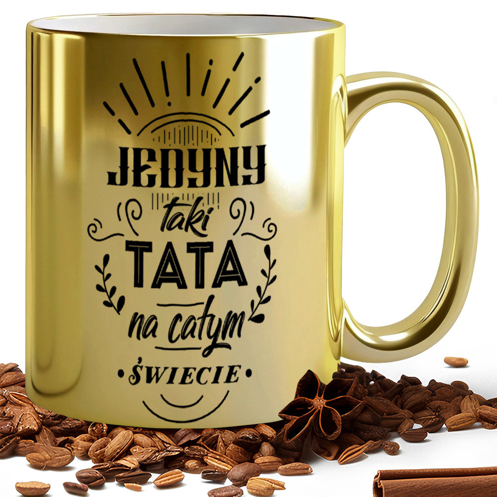 Kubek złoty Jedyny Taki Tata Na Całym Świecie - VoloDonum | Sklep EMPIK.COM