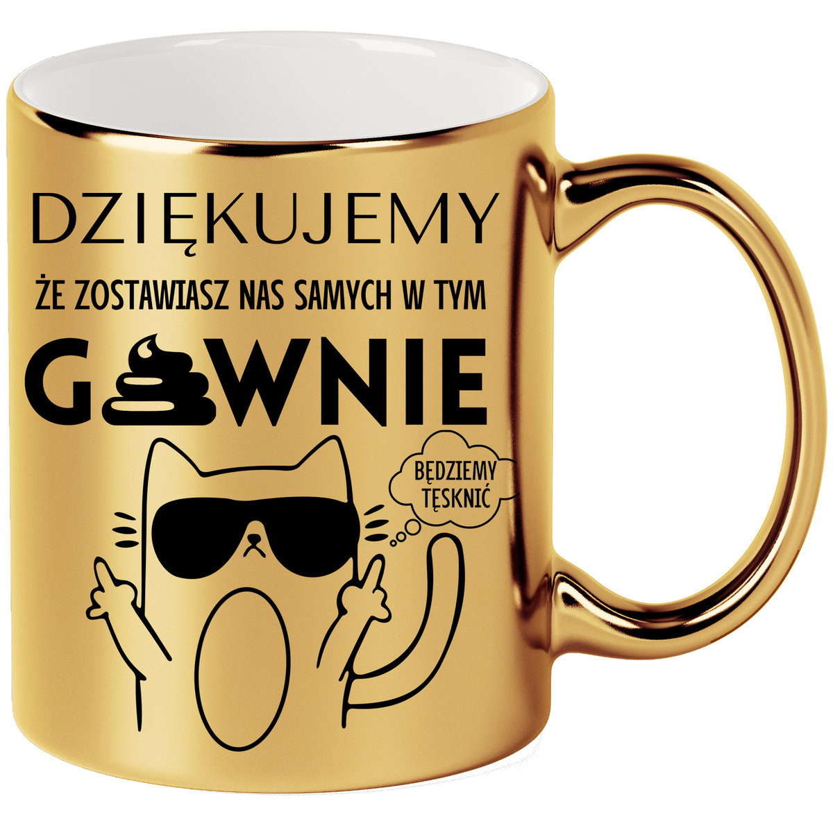 Kubek Złoty Na Pożegnanie Odejście Kolegi Koleżanki Z Pracy Na Prezent - Inna marka | Sklep ...