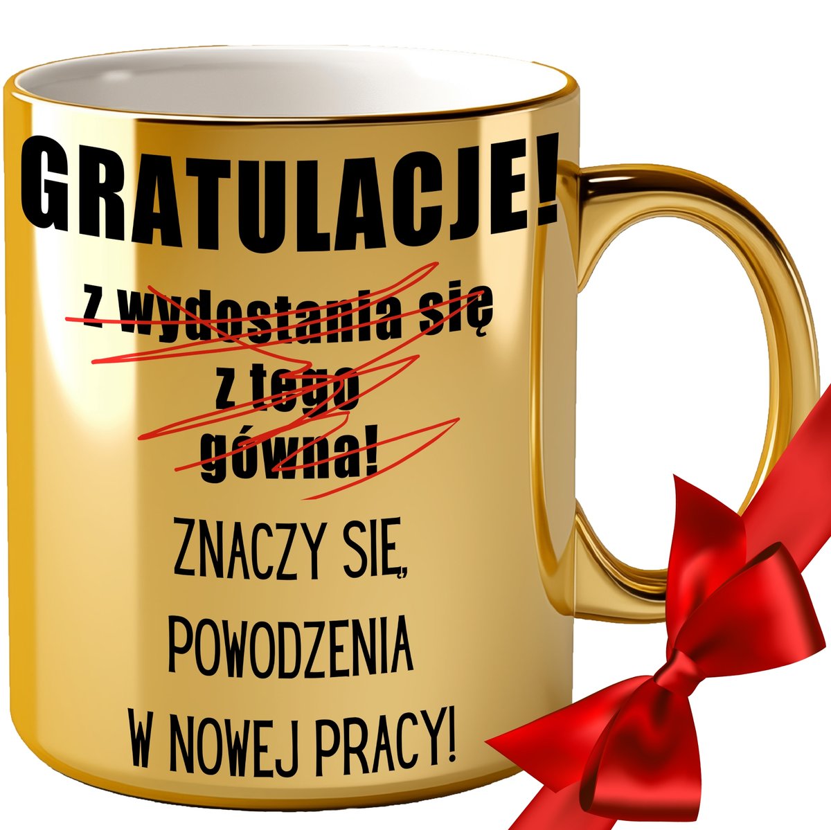 KUBEK ZŁOTY NA POŻEGNANIE ODEJŚCIE KOLEŻANKI KOLEGI Z PRACY - candygift | Sklep EMPIK.COM