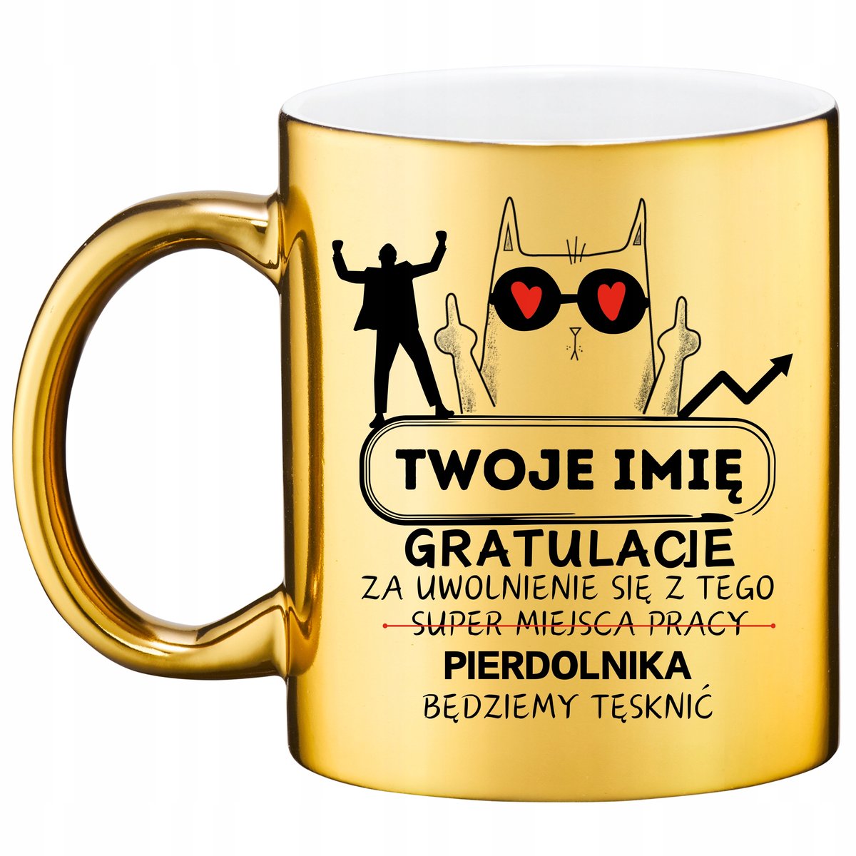 KUBEK ZŁOTY NA POŻEGNANIE ODEJŚĆIE Z PRACY KOLEGI KOLEŻANKI Z IMIENIEM - CupLife | Sklep EMPIK.COM