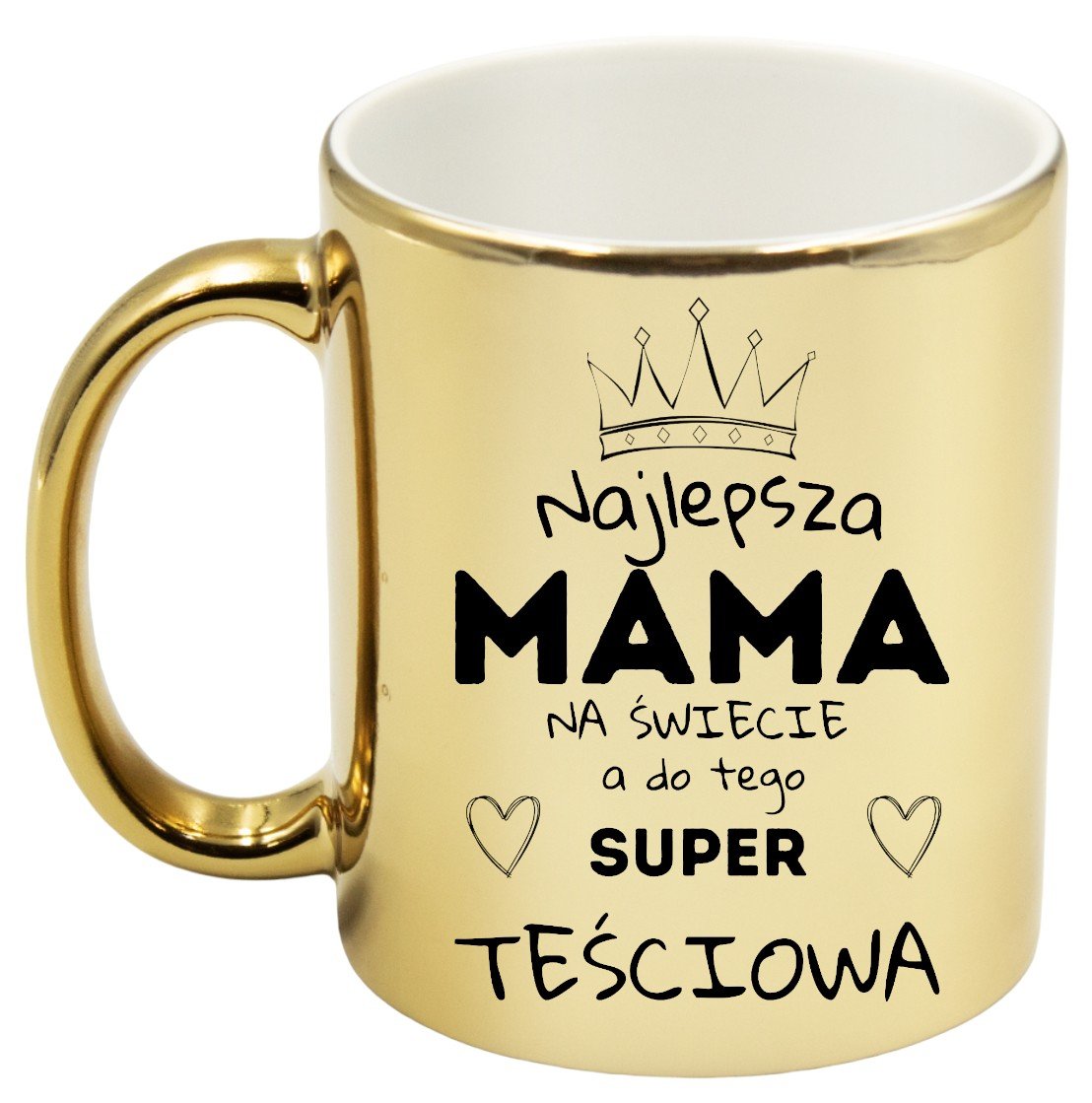 KUBEK ZŁOTY PREMIUM Z NADRUKIEM DLA MAMY TEŚCIOWEJ PREZENT DZIEŃ MATKI - MAGIAPREZENTUcom ...