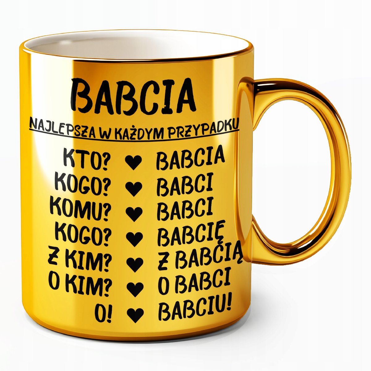 Kubek złoty prezent na dzień babci babcia najlepsza w każdym przypadku - Kubkotwórnia | Sklep ...