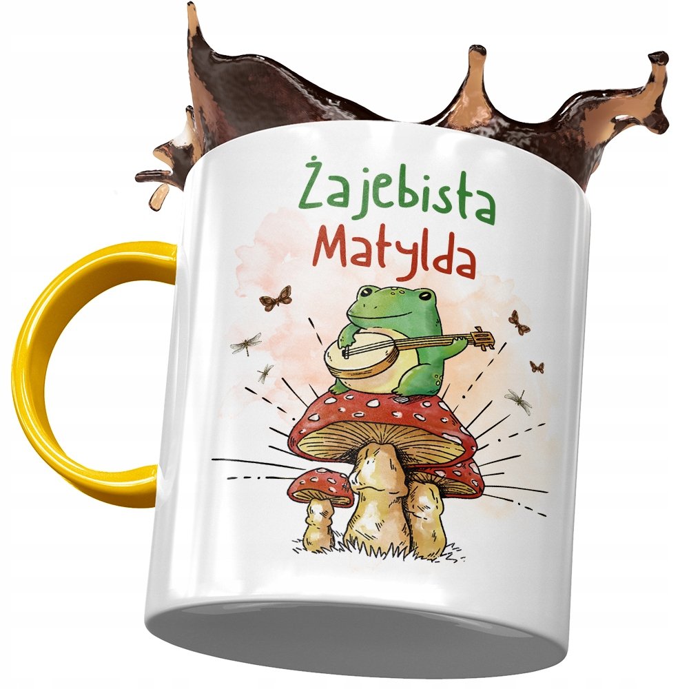 Kubek Żółty Dla Matyldy Koleżanki Na Prezent Z Nadrukiem Ze Zdjęciem ...